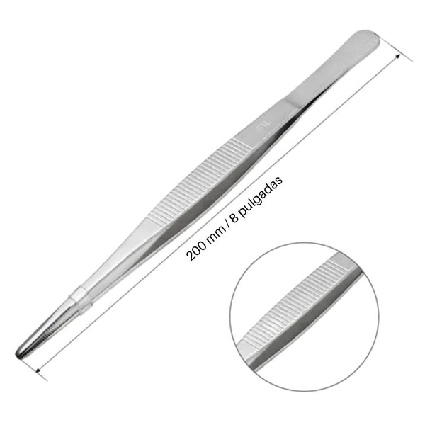 Pinza De Acero Inoxidable Para Cargar Con Punta Roma Chata 8" 203 mm ...