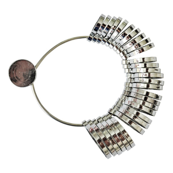 Juego Medidor De Anillos De Aluminio Y Anillero Plano Ancho | KapTools ...